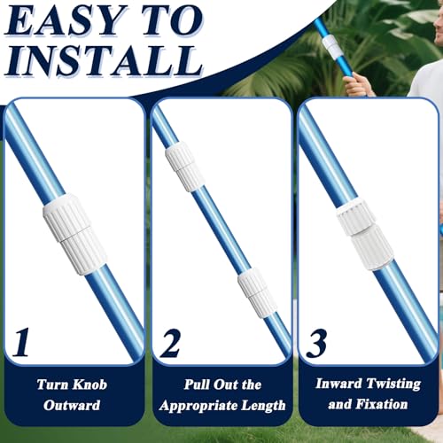 Niuohoy 2 Pcs Pool Telescoping Pole Cam Lock Replacement with Twist ...