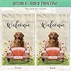 Amazon.com : Personalized Welcome Spring Dog Garden Flag Black Pug Dog ...