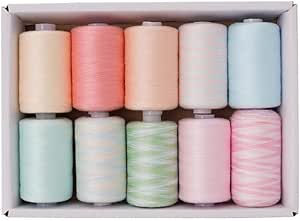 Amazon.com: 402 Sewing Thread 5 Rainbow Colors Hand Each Spool Thread ...