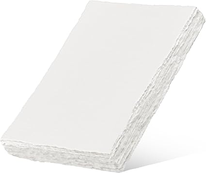 Amazon.com: 20 Pack Cotton Watercolor Paper - 6 x 4 Inches with Deckle ...