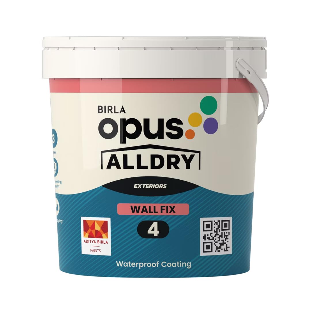 Birla Opus Alldry Wall Fix 4 - Crack-Proof Waterproof Primer with 4 ...