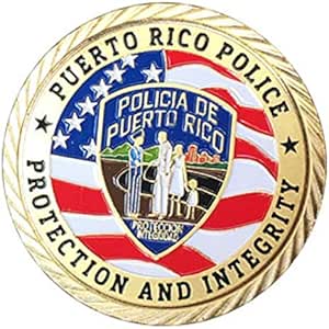 Amazon.com: Puerto Rico Police Department | Gold Plated Challenge Coin ...