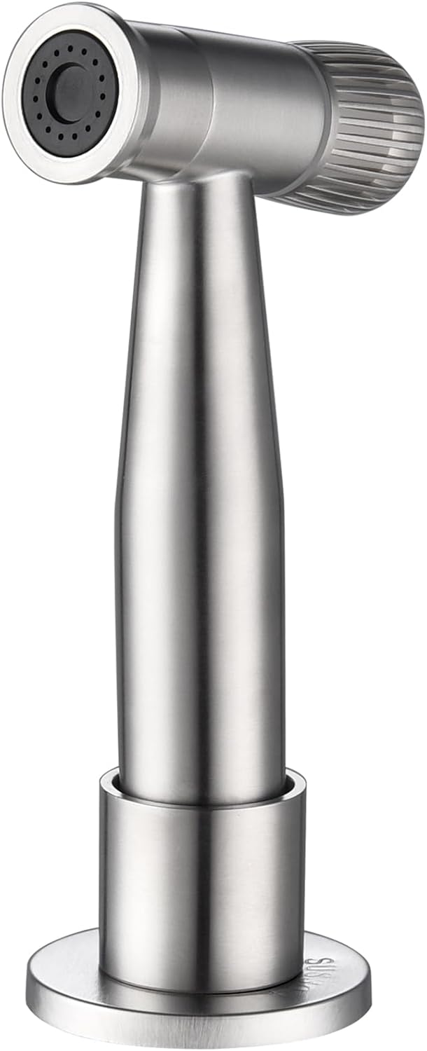 Amazon.com: Tecmolog Stainless Steel Kitchen Sink Side Sprayer Set Pull ...