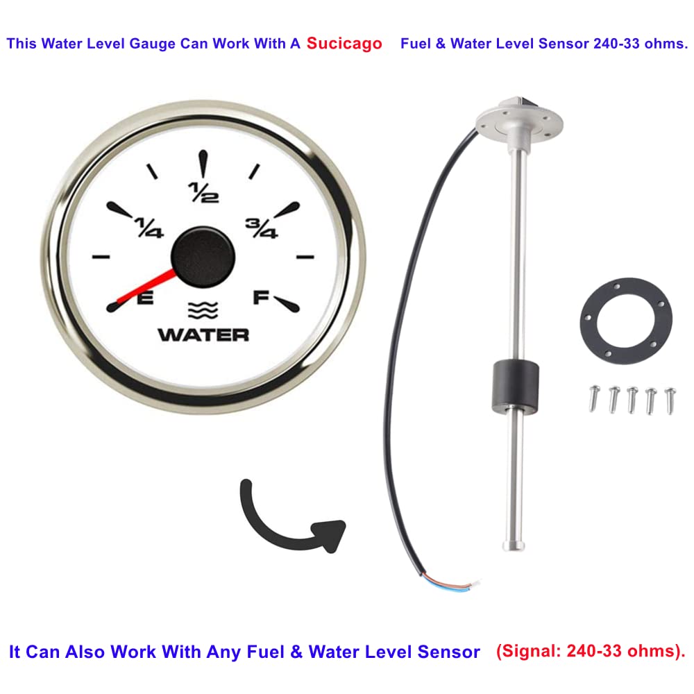 Snapklik.com : Sucicago Water Tank Level Gauge 240-33ohm RV Truck 2 ...