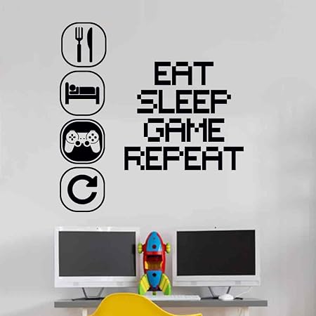 Eat Sleep Play Children Room Wall Sticker Mural Vinyl Decal Nursery ...