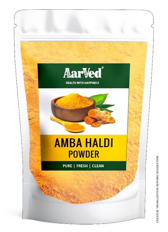 AarVed Pure & Natural Amba Haldi Powder for Glowing Skin - Mango Ginger ...