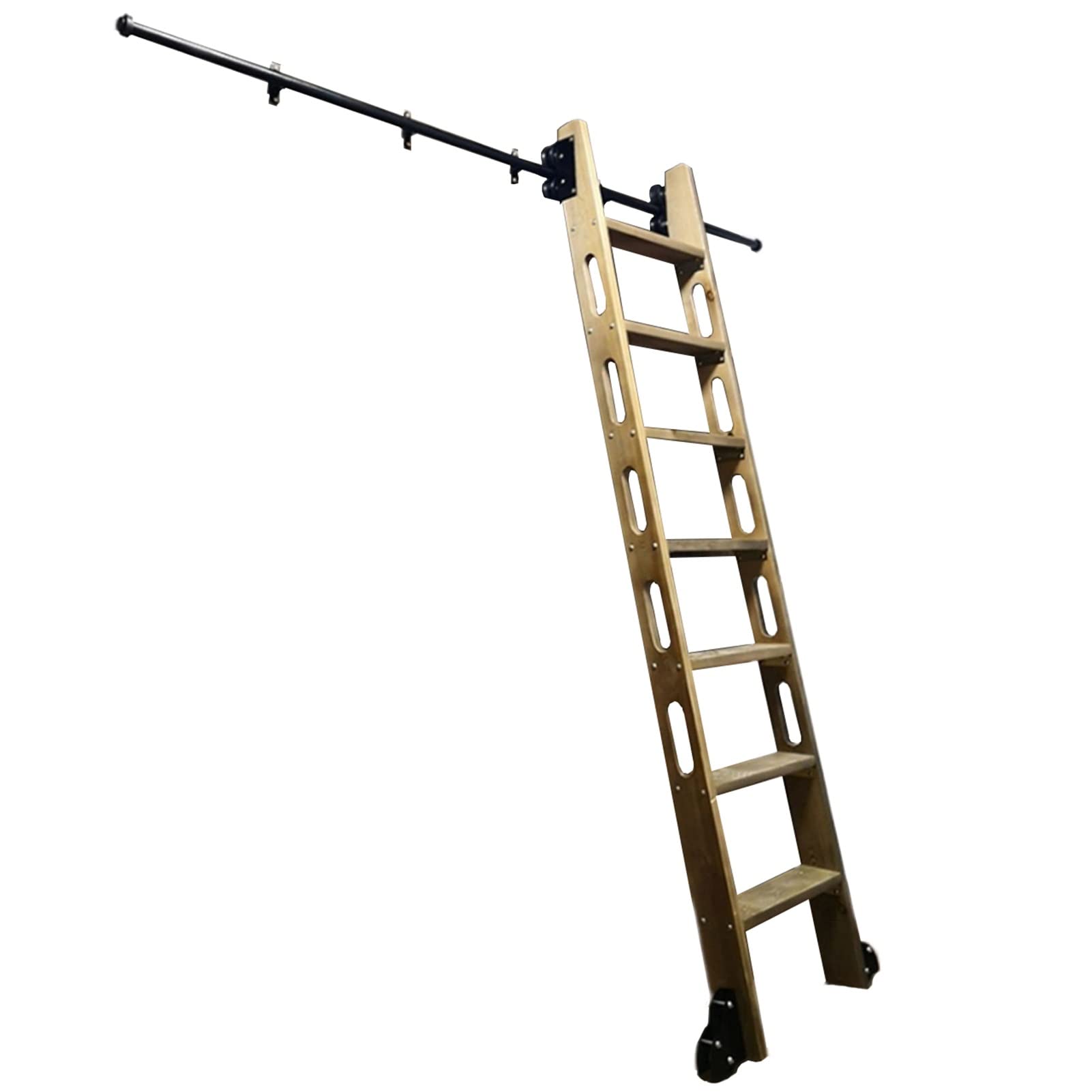 Amazon.com: Junvstor Rolling Library Ladder Hardware Kit Sliding Ladder ...