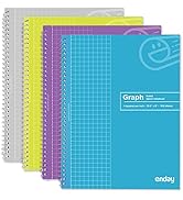 Amazon.com : Emraw Graph Paper Notebooks Spiral Quad Ruled Grid ...