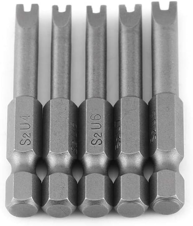 Aufee U-shaped Screwdriver Security Bit Set, 1/4 inch Hex Shank, 5 PCS ...