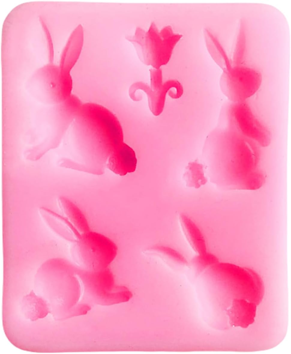 HOOLRZI Handmade Silicone Rabbits Shape Molds Soap Molds Cake Chocolate ...