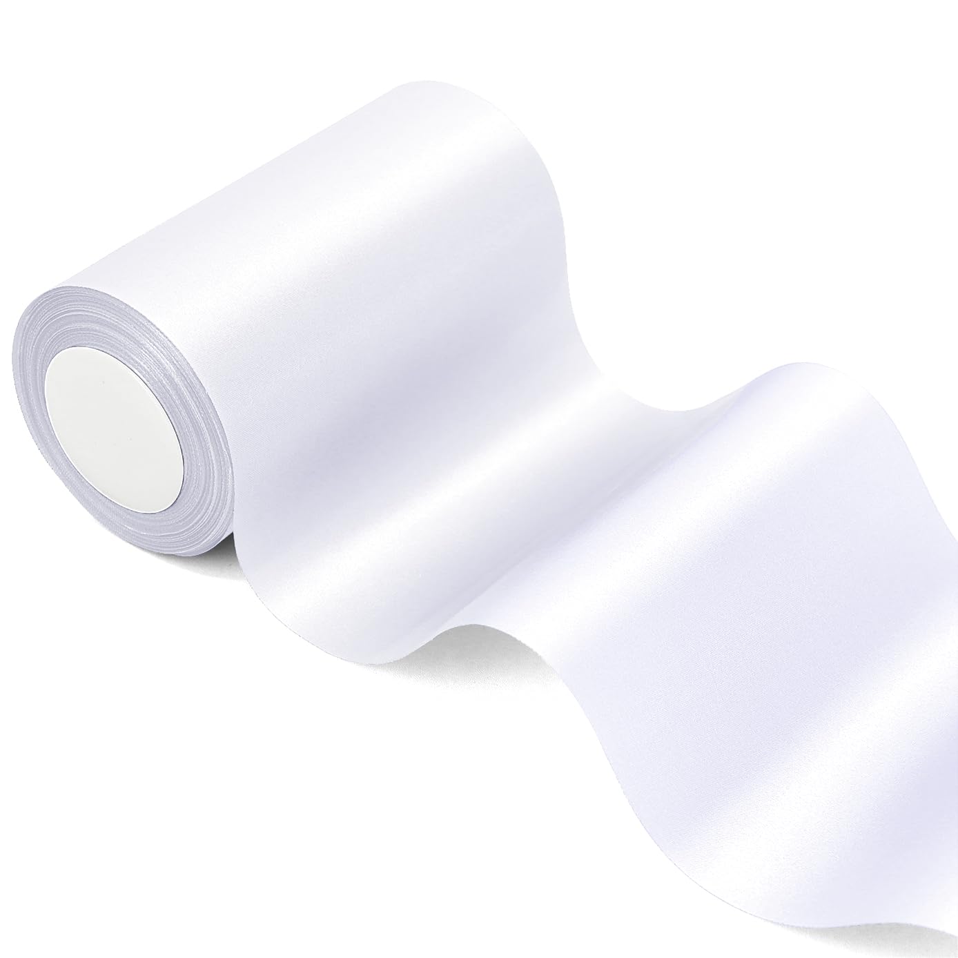 Amazon.com: CenterZ 6 inch x 24 Yards Long White Satin Ribbon, Wide ...