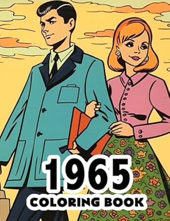 Amazon.com: 1965 Coloring Book: 1960s Retro coloring book featuring ...