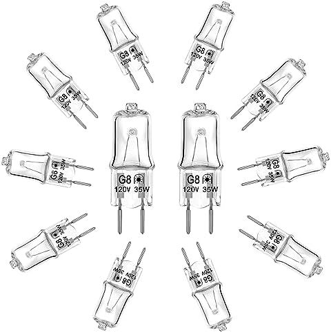 AHEVO G8 Light Bulbs 35Watt 120Volt Halogen Light Bulb G8 Base Bi-Pin ...
