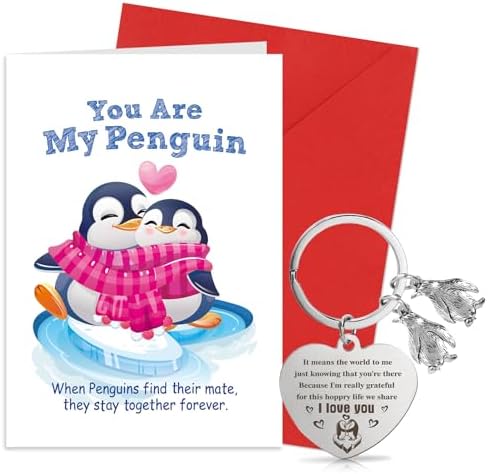 Penguin Anniversary Card / Cute Romantic Valentine Card for Husband ...