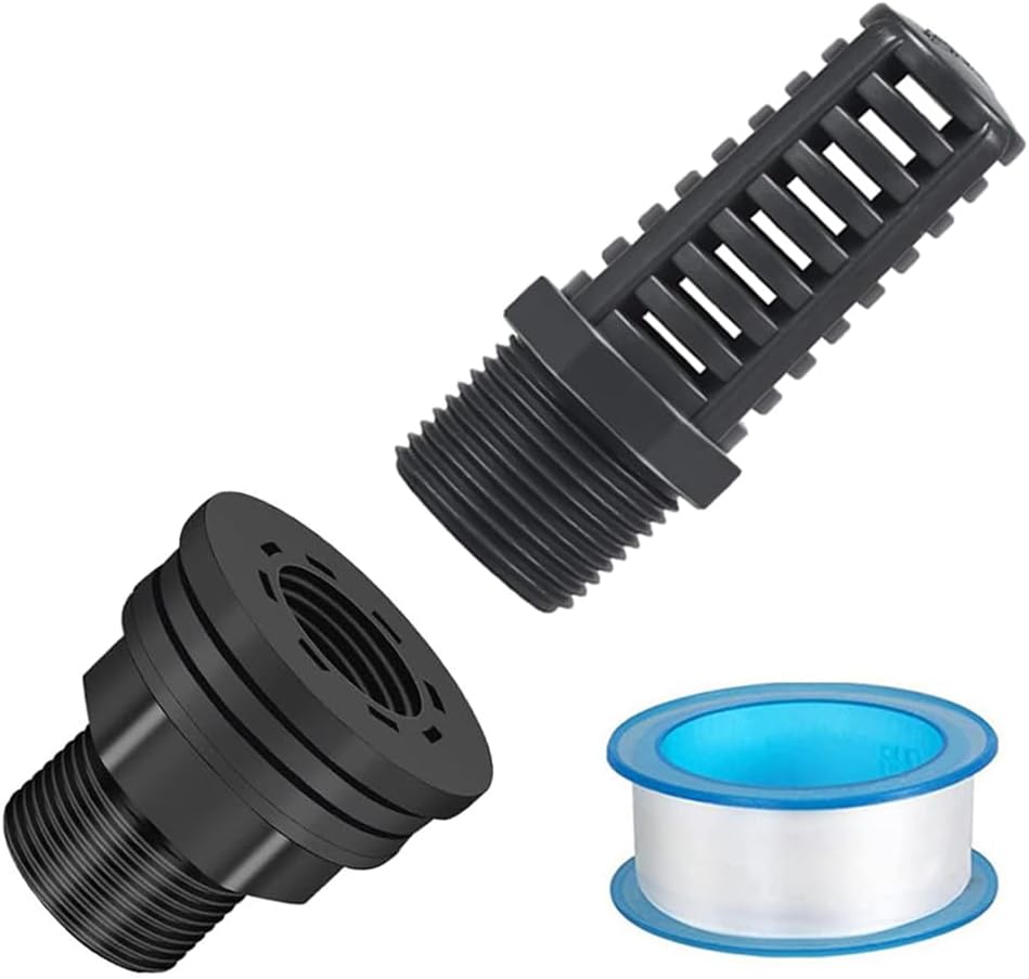 Amazon.com: PVC Bulkhead Fitting Double Threaded Bulkhead Water Tank ...