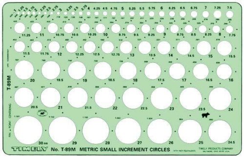 Buy Timely 89TM Metric Circles Template Online at Low Prices in India ...