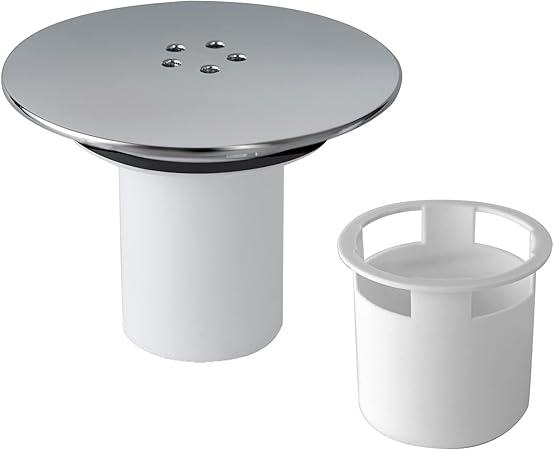 Shower Drain Cover, Shower Trap Cover Replacement, Chrome Finish, 90mm / 115mm Shower Plughole ...