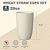 Amazon.com: Wrova Wheat Straw Cups 6 PCS Good Alternative to Plastic ...