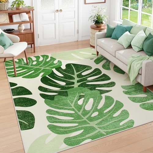 Amazon.com: Lukinbox Leaf Indoor Outdoor Area Rugs for Living Room ...