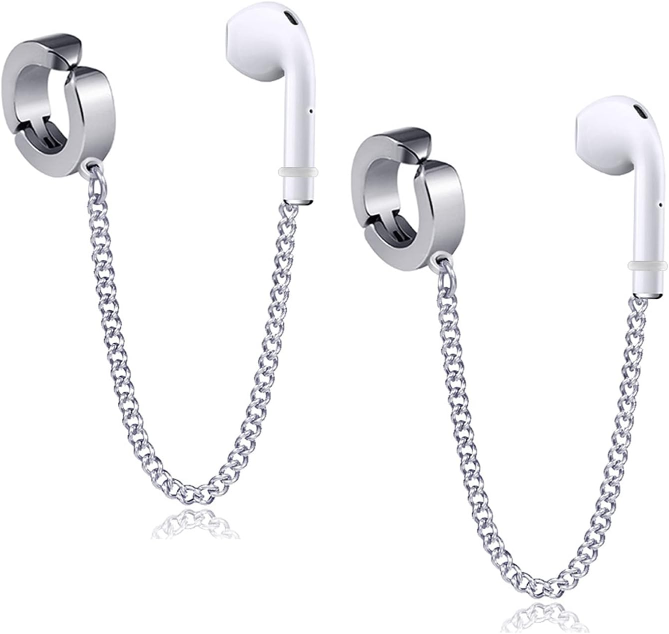 Amazon.com: CCeCCe 4 Pair Earphone Anti-Lost Holder Clip Chain Earrings ...