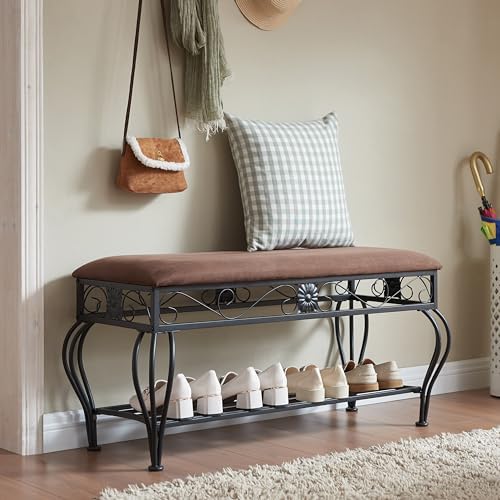 Amazon.com: GLSAUTO Shoe Rack Bench for Entryway, Industrial Bench ...