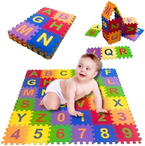 Buy FunBlast 36 Pieces Mini Puzzle Foam Mat for Kids, Interlocking ...