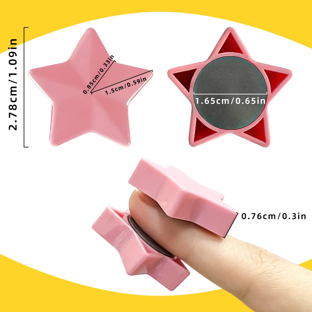 Snapklik.com : Qualsen Fridge Magnet 30 Pack, Star Cute Magnets Heavy ...