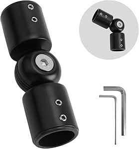 UFURMATE Adjustable Corner Curtain Rod Connector 1 Pack Stainless Steel ...