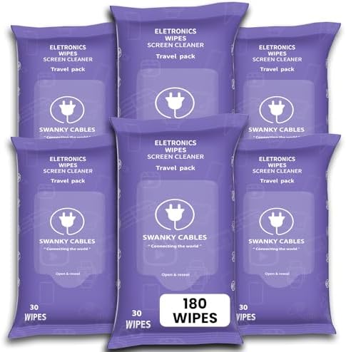 Amazon.com: Swanky Cables Screen Cleaner Wipes: Electronic Wipes for ...