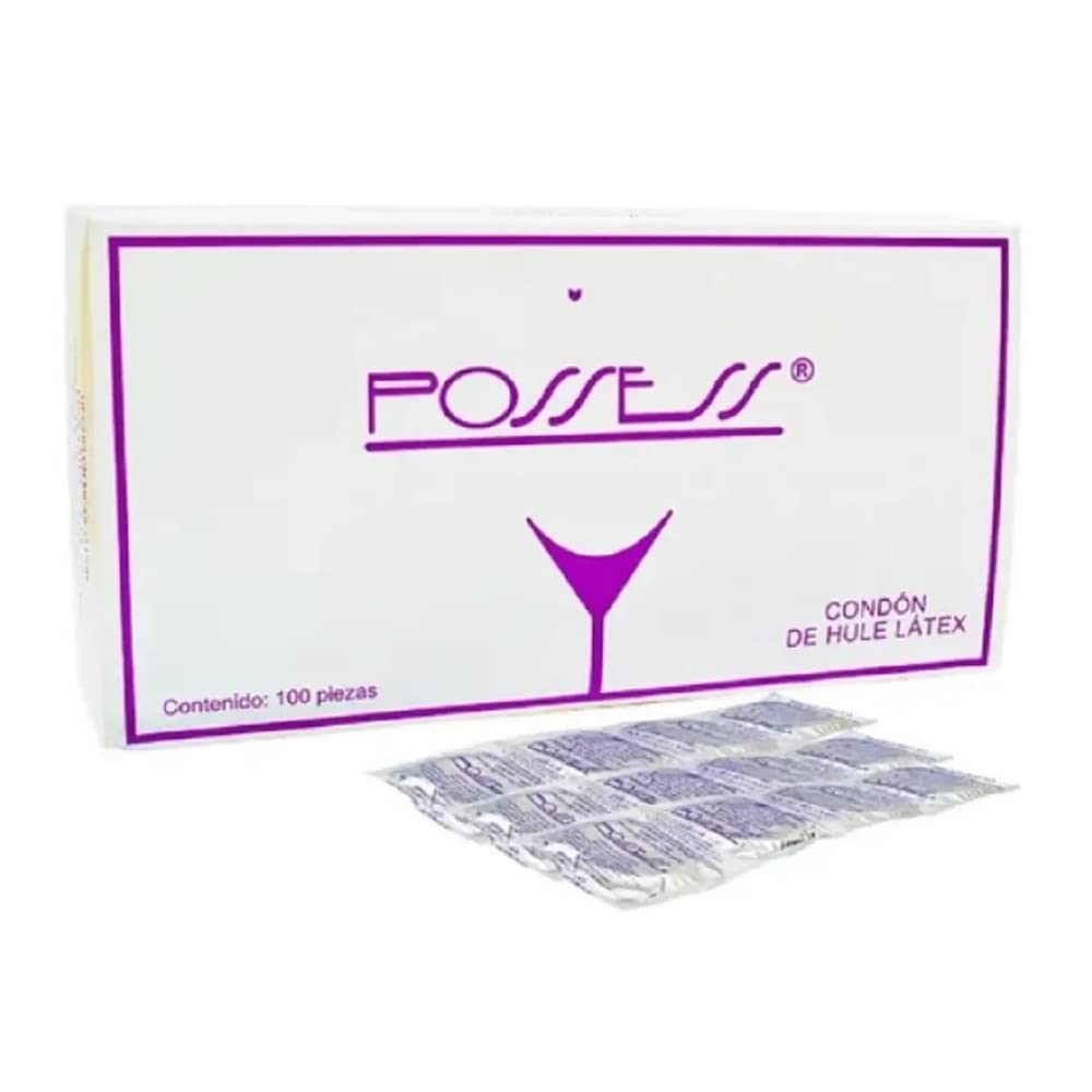 Caja de 100 Condones Masculinos Preservativo Possess Hotelero : Amazon ...