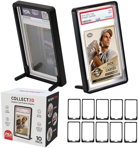 Amazon.com: COLLECT3D Graded Trading Card Frame Display with Folding ...