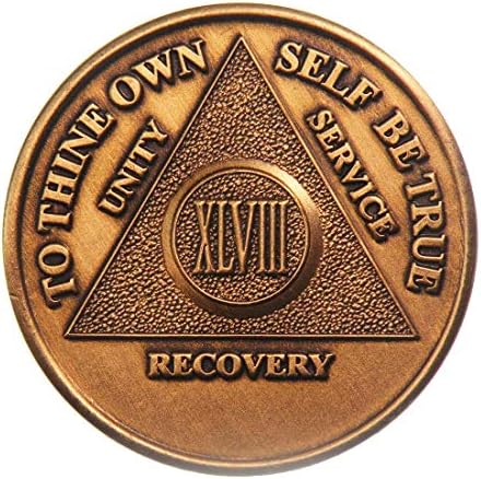 Amazon.com: 48 Year AA Medallion Traditional Bronze Raised Center ...