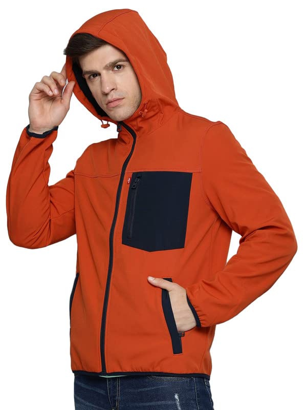 Buy Levi's Men's A-Line Coat (A4545-0002_Deep Orange/Navy_2XL) at Amazon.in