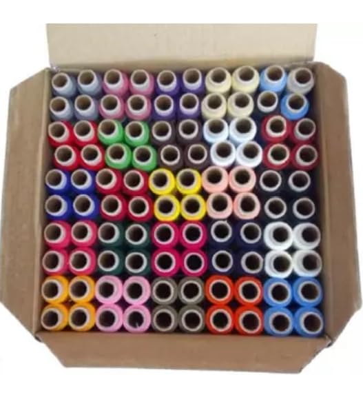 Threads 100% Spun Polyester Sewing Thread 100 Tubes 150 Meters(4 Tube x ...