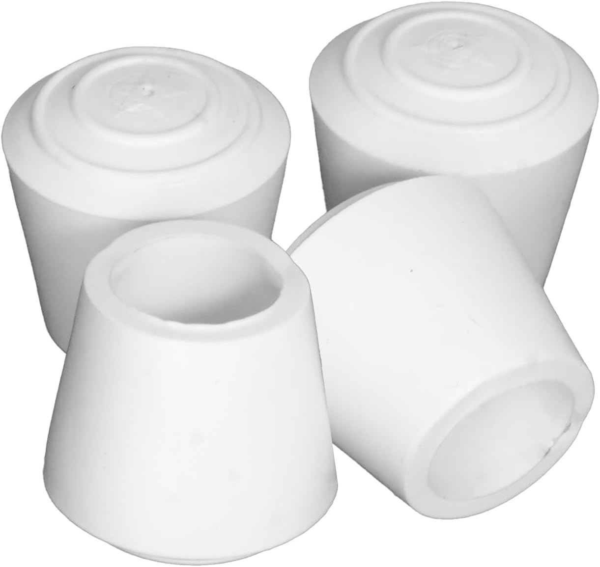 Zinkebol 4 PCS White Round Rubber Chair Leg Caps Tips, Vinyl Rubber End ...