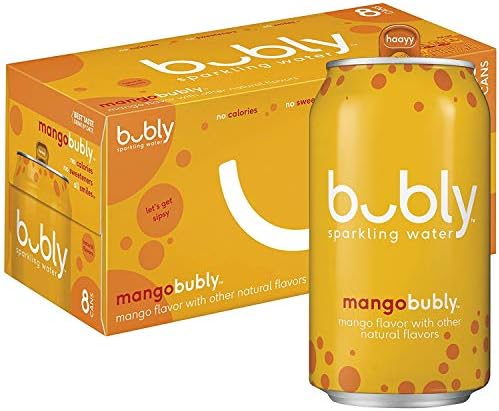 Amazon.com: Bubly Sparkling Water, Mango, 12 Ounce Cans 8 count ...