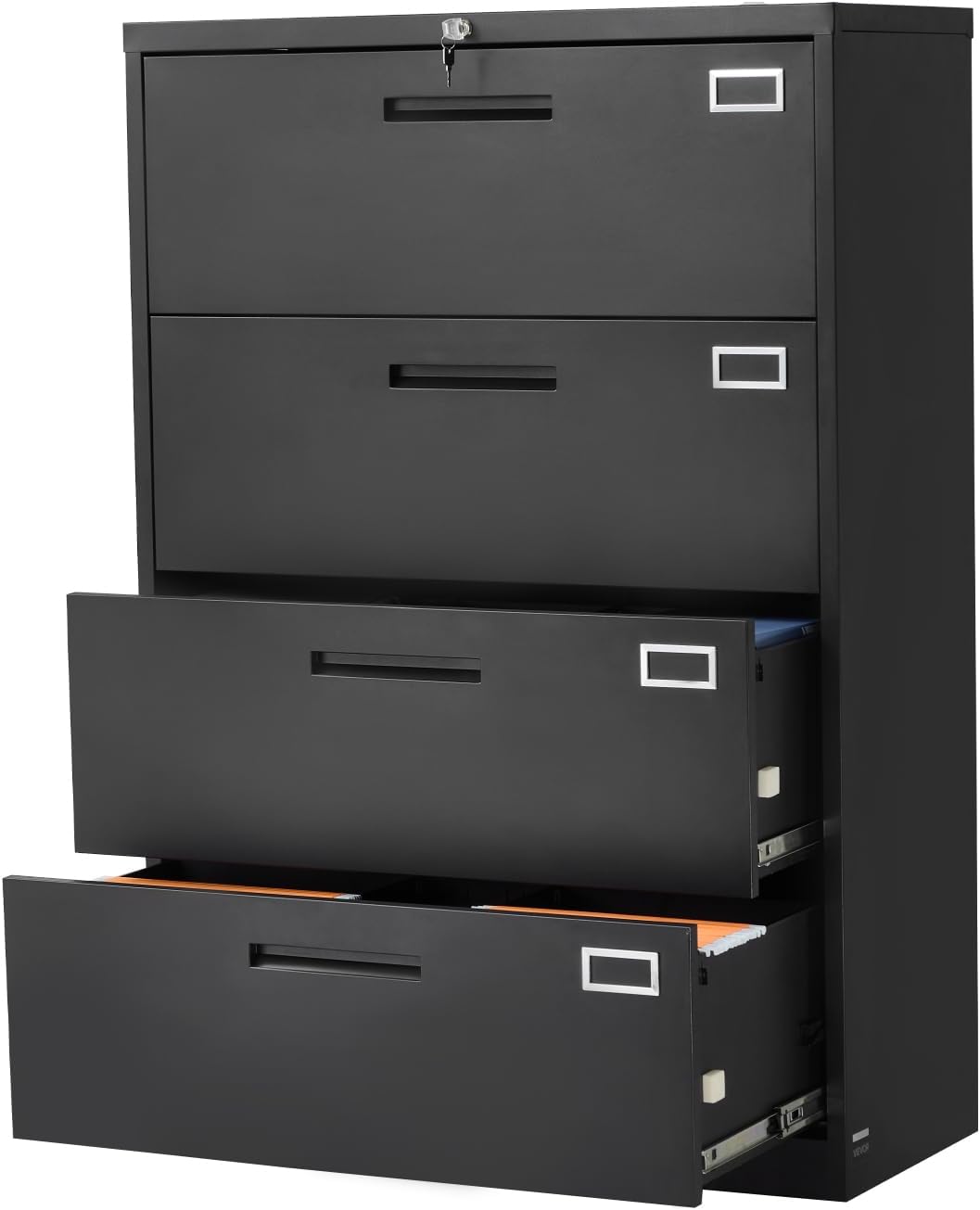 Amazon.com: VEVOR 4 Drawers Metal File Cabinet, Vertical Filing Cabinet ...