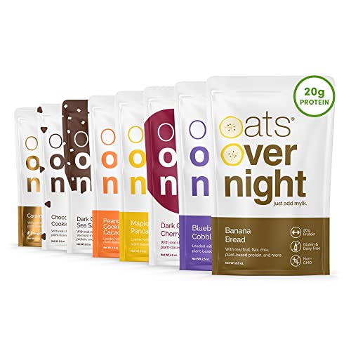 Oats Overnight - Vegan Variety Pack High Protein, High Fiber Breakfast ...