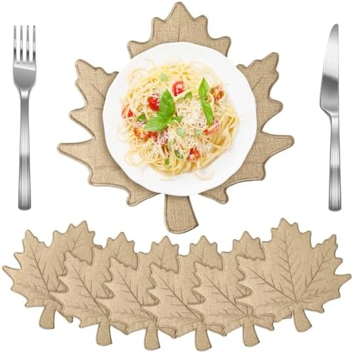 Amazon.com: RimCereal 6 Pcs Fall Placemats Autumn Leaf Placemats ...