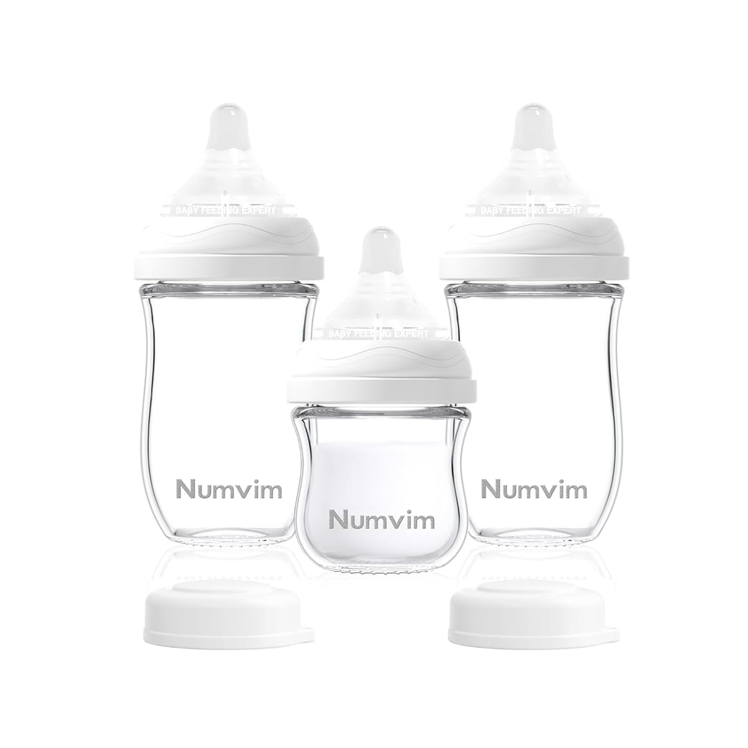 Amazon.com : Numvim Glass Nurturing Baby Bottles Gentle & Extra Slow ...