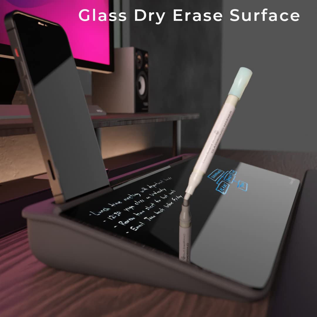 DeskBoard Buddy Desktop Whiteboard - Black Desk Dry Erase Easel Board ...