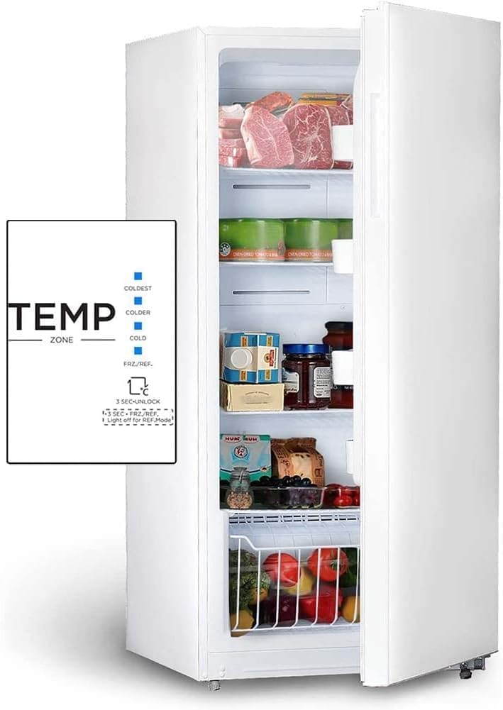 Techomey 13.8 Cu.ft Upright Freezer, Garage Standing Freezer ...