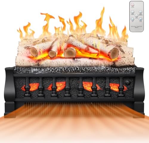 Amazon.com: 21 Inches Electric Fireplace Insert Log Heater, 5 Flame ...