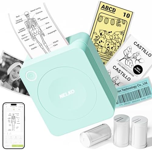 Sticker Printer Nelko PM230 Mini Printer Portabel Print Pod, Inkless ...