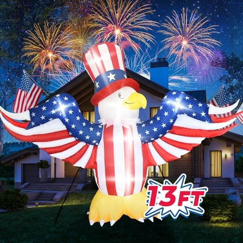 Amazon.com: Juegoal Patriotic Independence Day Inflatable, 8FT Height ...