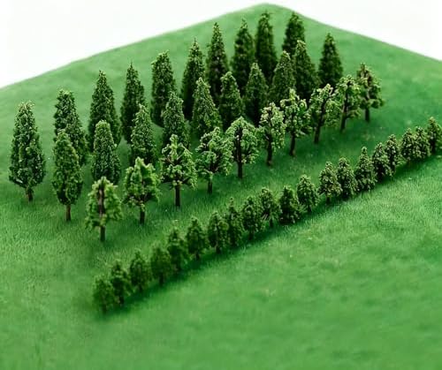 50 Pcs Mixed Model Trees Poplar & Pagoda Pine Combo, Miniature ...