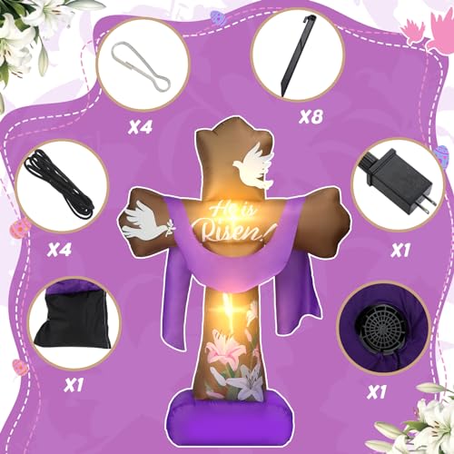 Snapklik.com : Glimin 6 Ft Easter Inflatable Outdoor Yard Decoration ...