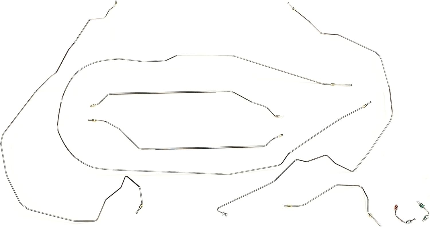 Amazon.com: Full Car Brake Line Kit - Fits 55-57 Chevy Car - Stainless ...