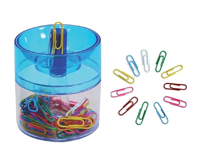 ODDY GEM Clips 100 pcs with 1 PIN Dispenser, U Clip, 30 mm Medium ...