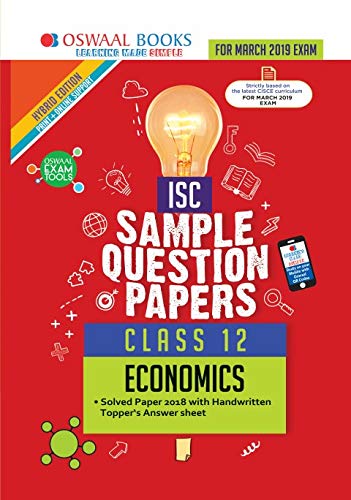 Amazon.in: Buy Oswaal ISC Sample Question Papers Class 12 Economics ...
